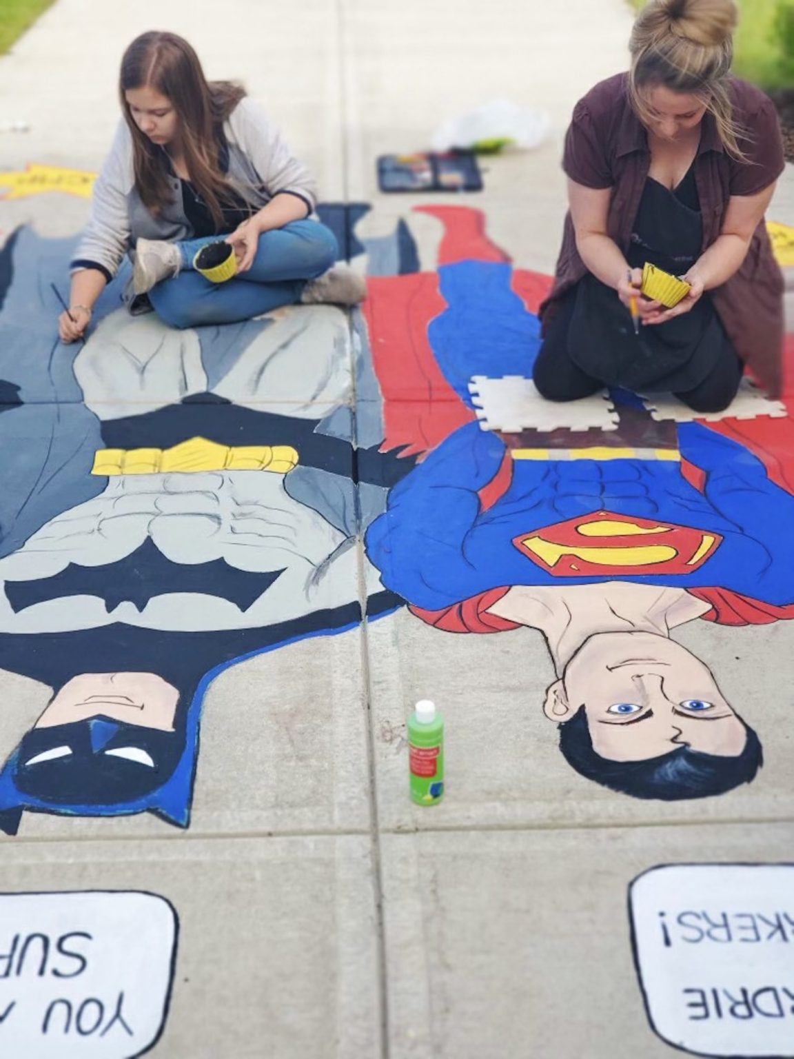 Artist creates superhero mural to thank essential workers - airdrielife ...